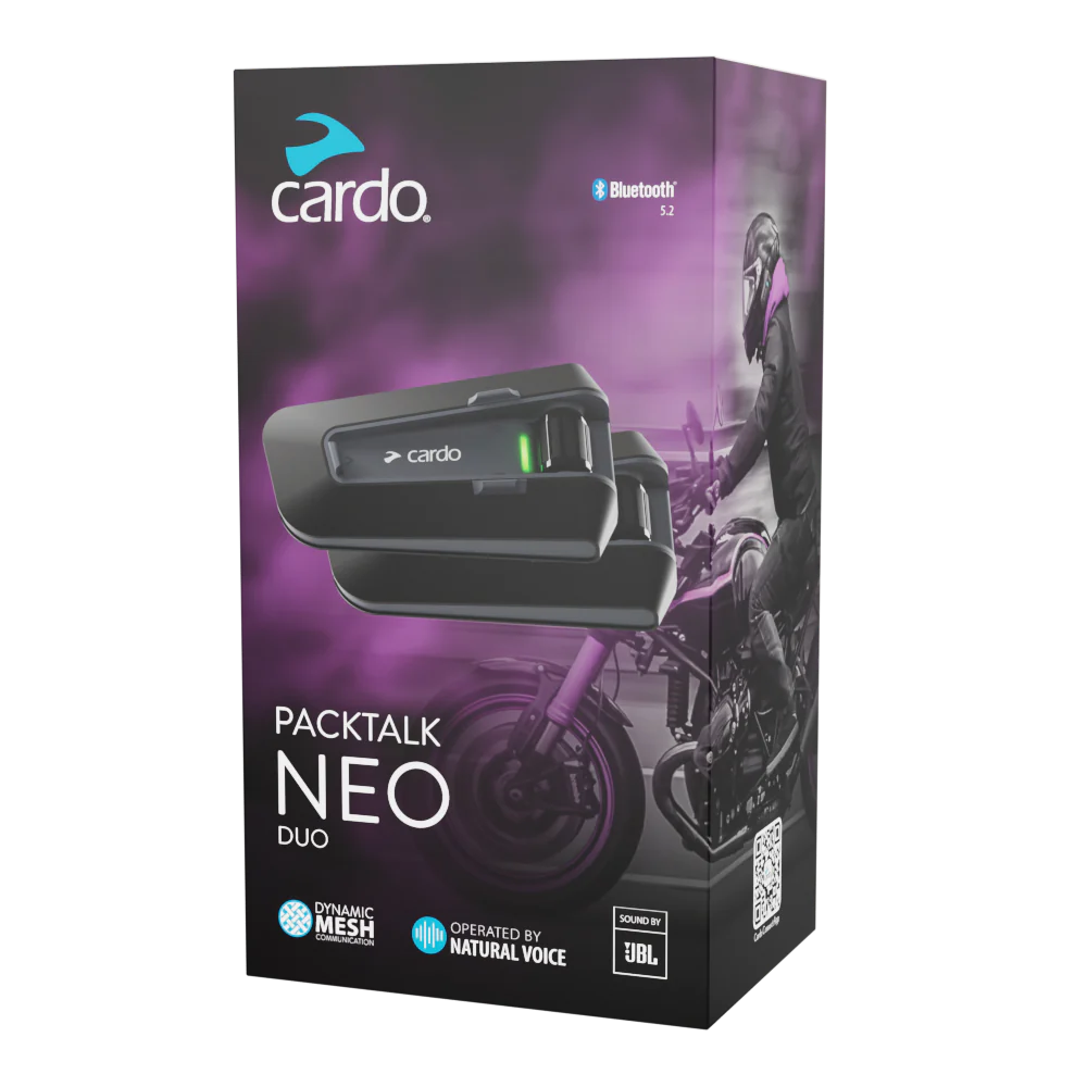 CARDO PACKTALK NEO DUO mesh motorcycle intercom – Aventurx EU