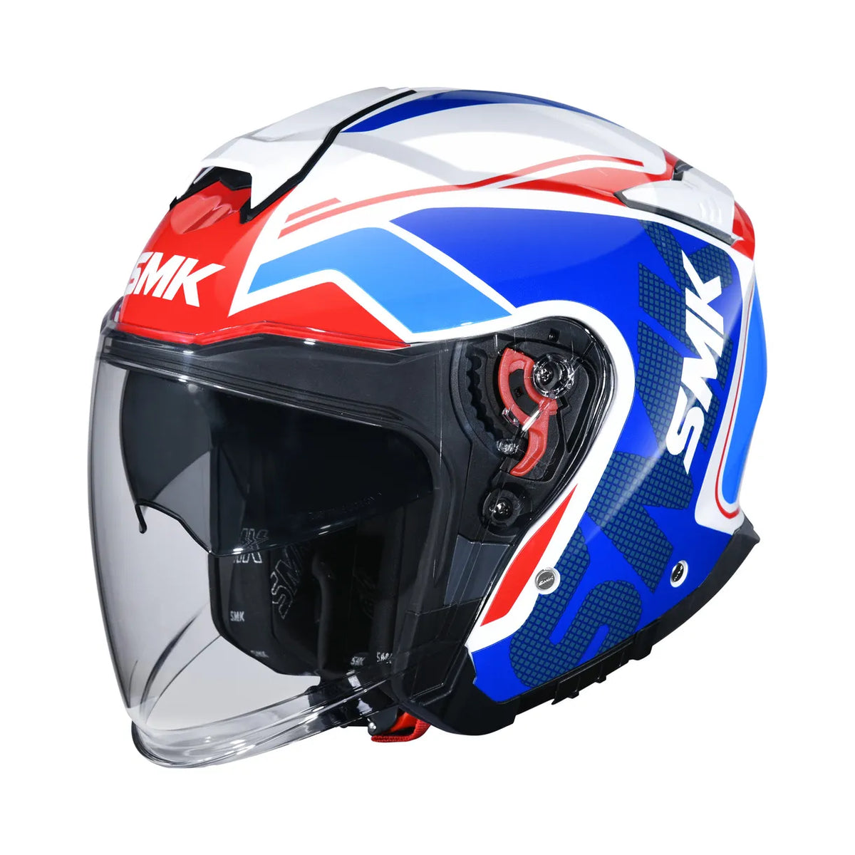 SMK GTJ TOURER jet helmet - white/red/blue – Aventurx EU